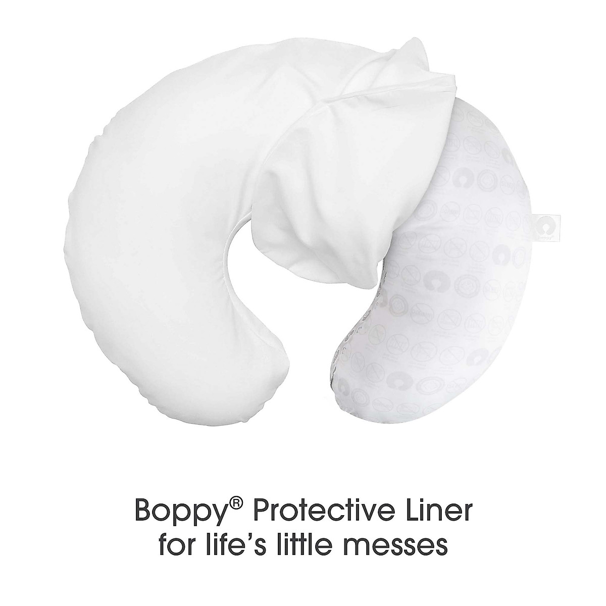 Boppy Protective Pillow Liner | Bright White Fabric | A Liner for Between Your Boppy Pillow and the Pillow Cover | Machine Washable and Wipeable