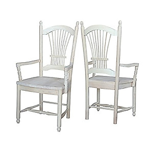 International Concepts Sheaf Back Arm Chair, Unfinished