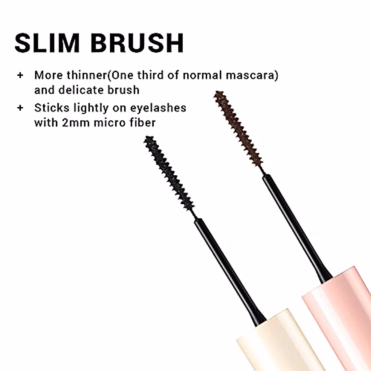 GIVERNY Milchak Sensitive Mascara #Black - Smudge Proof Voluminous Mascara with Microfiber Brush, Waterproof Lengthening & Thickening Mascara for a Long-lasting Eye Makeup, 0.1 fl.oz.