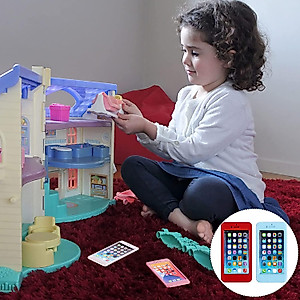 TBoxBo 7 Pack 1/12 Scale Dollhouse Cell Phone Simulator Accessories Mini Telephones Dollhouse Accessories Scene Simulation Miniatures Playset