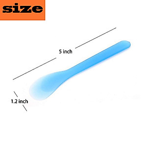 HNXAZG 60 Pcs Cosmetic Spatula Makeup Face Plastic Spoon for Facial Skin Care Spoon Spatulas, 5 Inch Multicolor