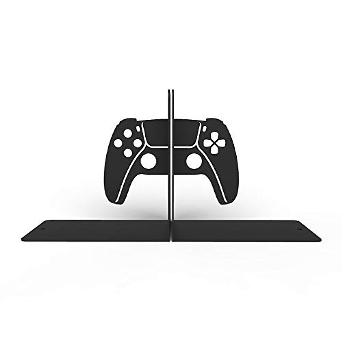 Bookends Console Control, Bookends for Shelves, Book Ends for Office, Modern Bookends for Desk and Bookshelves, Metal bookends, Heavy Duty Metal Black Bookend Support, Creative Book Ends.