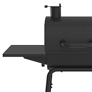 Nexgrill 17.5 Charcoal Barrel BBQ Grill with Side Shelf, Barbecue Grill, for Outdoor Cooking, Camping, Patio, Garden, Backyard, Black, 810-0063