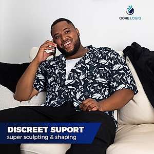 QORE LOGIQ Men's Gynecomastia Compression Shirt, White Tank Top Body Shaper, Slimming Undershirt, Sleeveless XL