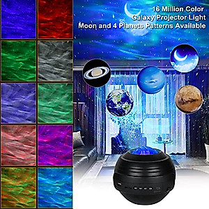 Galaxy Projector Star Projector, Night Light Projector Work with Alexa/Echo/Google, with Timer/Remote/Bluetooth Speaker for Kids Adults Gaming Room, Home Theater, Bedroom, Room Decor