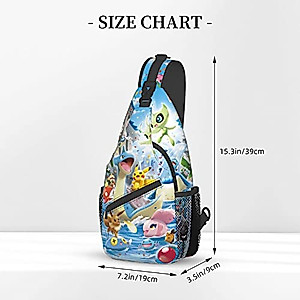 Fuyeyoso Outdoor Sport Cartoon Cross Chest Bag Sling Backpack Travel Hiking Chest Bag Daypack For Women Men