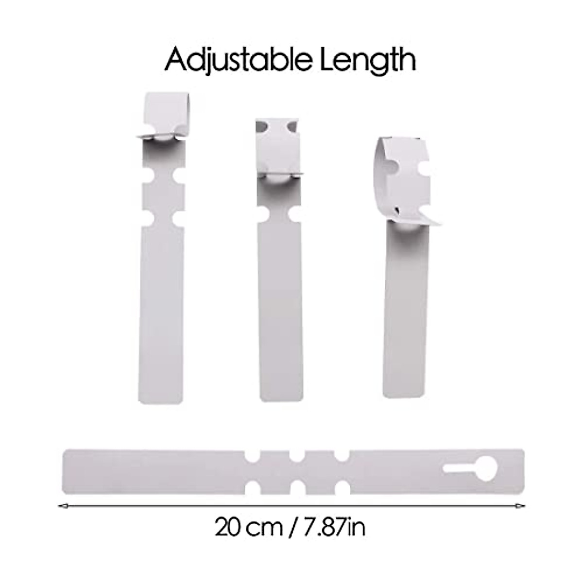 Mziart 200Pcs Plastic Plant Labels Wrap Around Tree Tags, Adjustable Nursery Garden Labels Plant Tags with Large Writing Surface, White