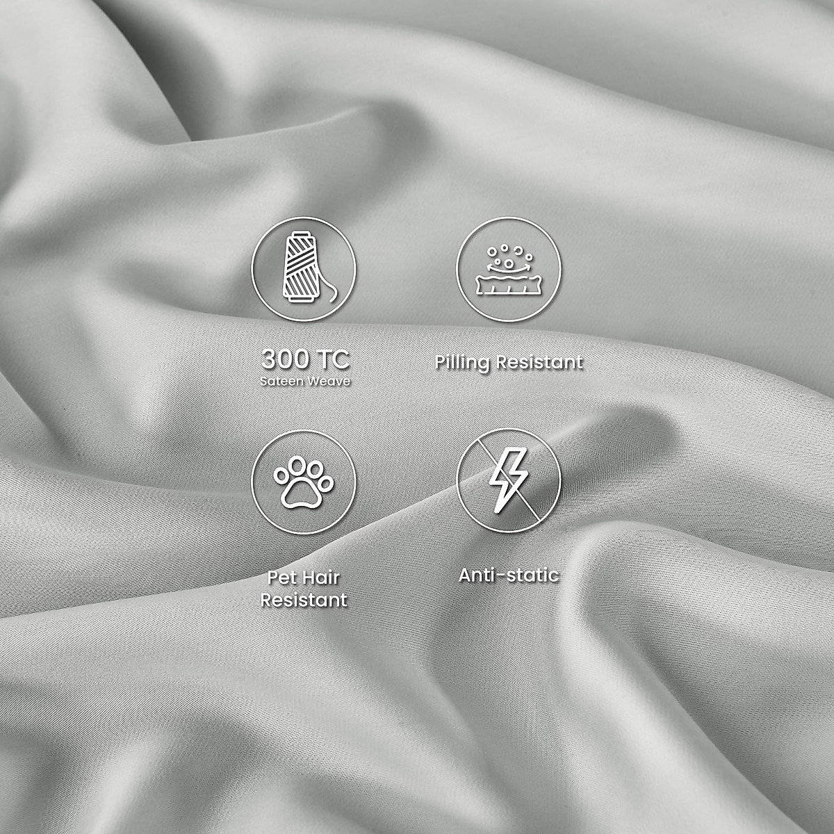 GOKOTTA Fitted Sheet Only - 16 Inch Pocket Bamboo Rayon Fitted Sheet, Super Soft and Cooling Bottom Sheet with 4 Elastic Corner Straps(Grey, California King)