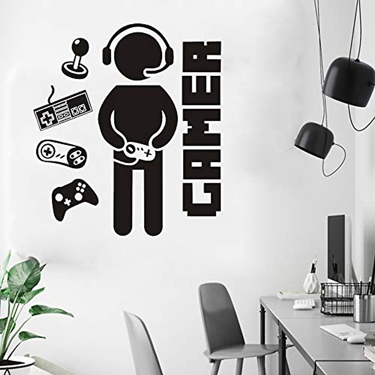 Game Decals for Boys Room, Creative Game Wall Sticker for Kids Room Boys Bedroom Playroom Wall Decor (Game Decal D)