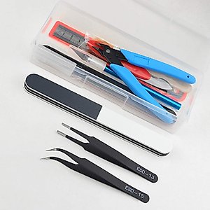 XINGYHENG 15Pcs Modeler Basic Tools Craft Set for Gundam Model Tools Kit with Plastic Box for Model Assemble Car Hobby Model Building Repairing and Fixing DIY Craft kit