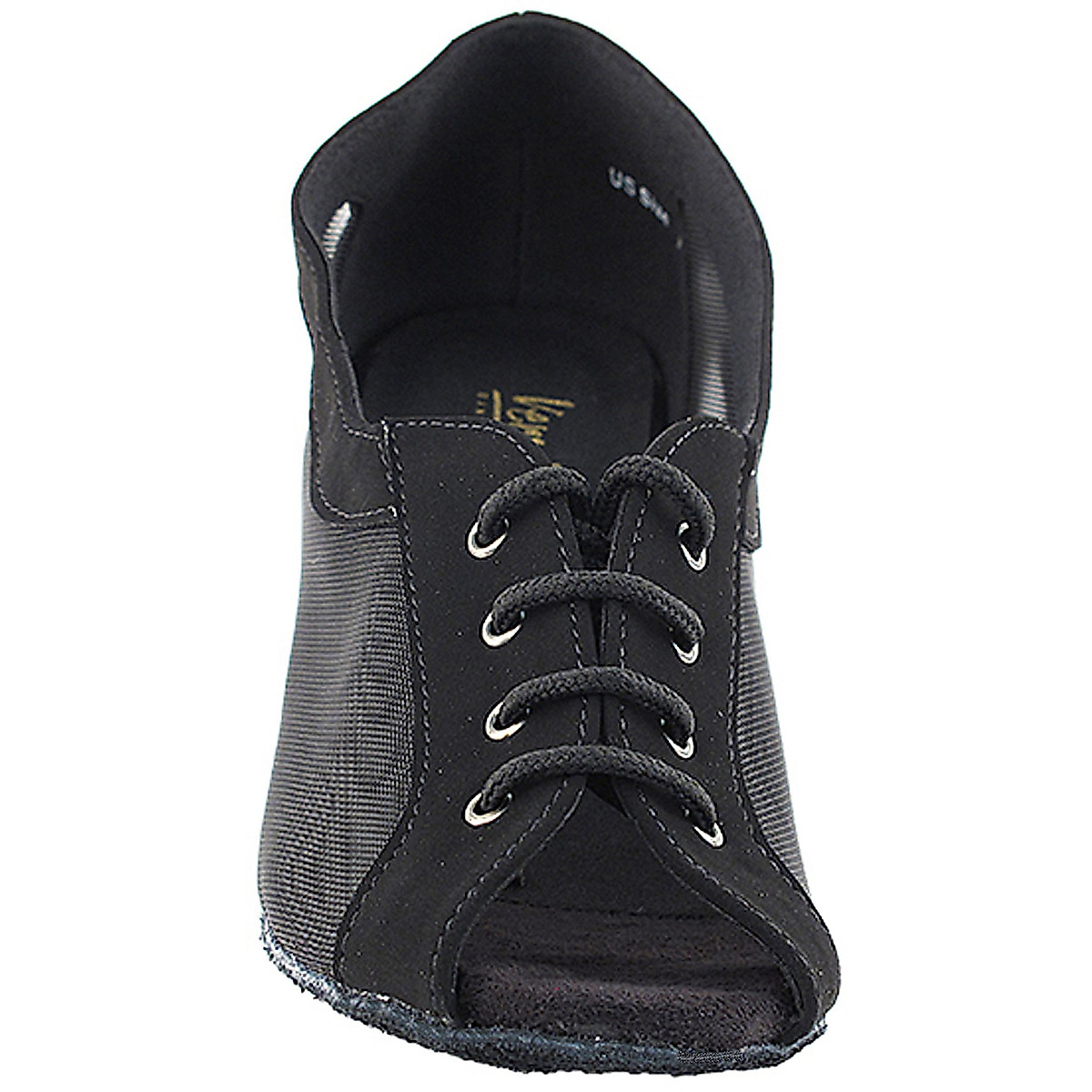 Womens Ballroom Dance Shoes Party Salsa Practice Dance Shoes Black Nubuck 1644EB Comfortable - Very Fine 2" Heel 8.5 M US [Bundle of 5]