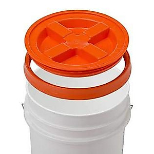 5 Gallon Buckets Six (6) Pack | Plastic | Orange
