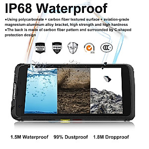 Conquest F5 Unlocked Rugged Smartphone, Android 12 LTD Cell Phone, with PTT Button, 8000mAh Battery 5.5'' HD+, 48MP+8MP+13MP Cam IP68 (6+128GB Standard)