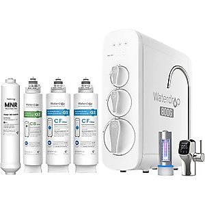 Waterdrop G3P800 Reverse Osmosis System with WD-MNR35 Mineral Filter and WD-G3-2CFCB Filter, 800 GPD Fast Flow, NSF/ANSI 42 & 58 & 372 Certified, 3:1 Pure to Drain