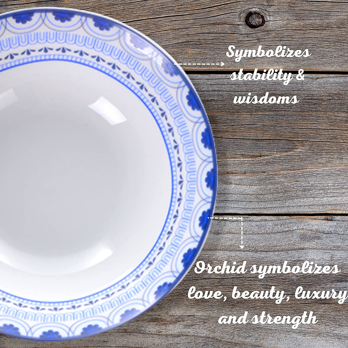 Braque Ceramic Bowls For Kitchen, 13oz- Set of 6 Porcelain Bowl- For Cereal, Salad, Pasta, Soup, Dessert, Serving-Dishwasher, Microwave & Oven Safe, Chip Resistant-For Breakfast, Lunch & Dinner-Orchid