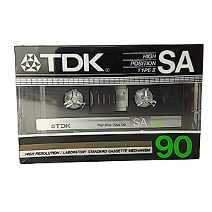 TDK SA 90 minute Super High Resolution Type II Audio Cassette Tape
