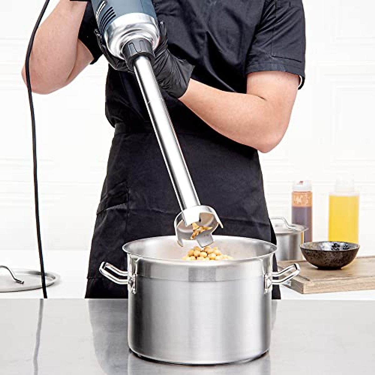 Restaurantware Hi Tek Stainless Steel Blending Shaft - Fits Variable Speed Immersion Blender - 18" - 1 count box,Silver