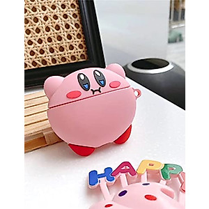 Cartoon Case Compatible with New Apple AirPods (3rd Generation) Case Cover Silicone Shockproof Slim Ultra Thin Cute Protective Case Anti-Fall Headphone Case for New Apple AirPods (Pink Monster)