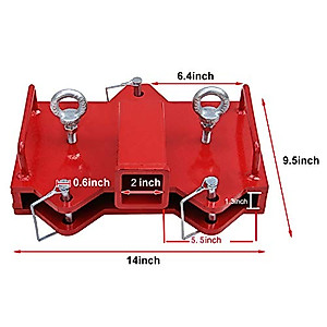 Hodenn 2 inch Forklift Hitch Receiver Dual Pallet Fork Adapter