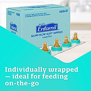 Enfamil Slow Flow Soft Nipples, Latex-Free & BPA Free, 12 Count
