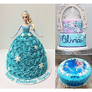 ilauke 6PCS Snowflake Cookie Cutters Decorating Fondant Embossing Tool Christmas Cookie Cutters Snowflake Plunger Cake Cutter