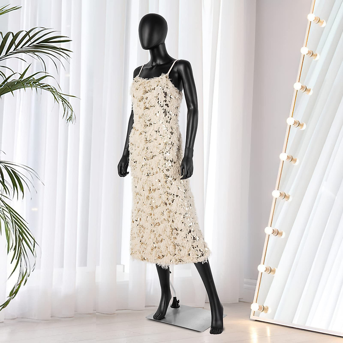 Female Mannequin Full Body Black - 70'' Mannequin Dress Form Display Full Body Mannequin Manikin Torso Stand