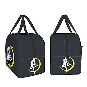 FONSMAY Sailor Moon Reusable Insulated Lunch Bag Cooler Tote Box Container with Front Pocket for Woman Man Office Work School Picnic Beach Workout Travel