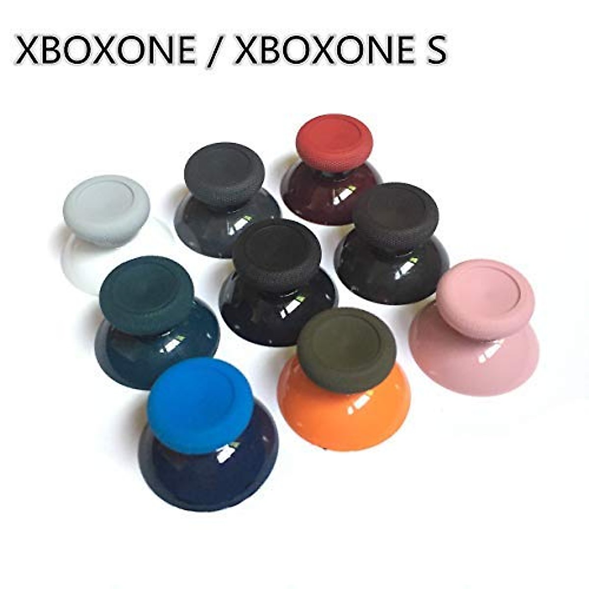 2PCS 3D Analog Joystick Cap Thumb Stick Cap Thumbstick Replacement for Xbox One Slim Xbox One Xbox One Elite Controller (Red)