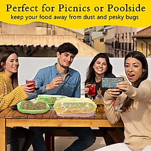 Plastic Elastic Bowl Covers Reusable Fresh Keeping Bags Food Covers Stretch Plastic Wrap Elastic Food Storage Covers 3 Size