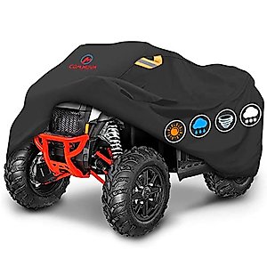 Comnova ATV Cover for 4 Wheelers - 88 Inch ATV Covers 600D Heavy Duty & Waterproof, Outdoor Four Wheeler Quad Cover All Weather Large for Polaris, Kawasaki, Arctic Cat, Honda, Yamaha and More