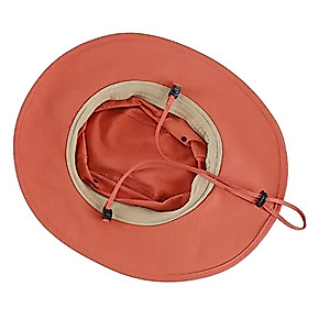 Home Prefer Summer UPF 50+ Men's Sun Hat Wide Brim Fishing Hat Womens Bucket Safari Hat (Burnt Orange)