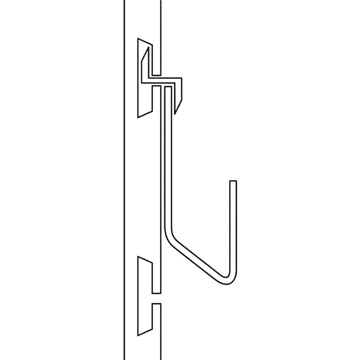 11 3/4" Slatwall Greeting Card Holder, Open Ends, 53210