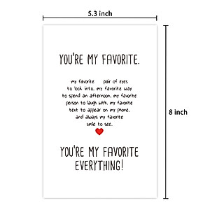 Anniversary Card for Husband, Birthday Card for Boyfriend, Love Card, Boyfriend Card, Valentines Day Card, You Are My Favorite Everything