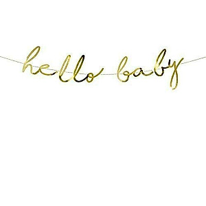 Luck Gold 'Hello Baby' Banner Bunting - Baby Shower 70cm