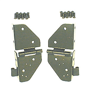 Rugged Ridge 11209.01 Windshield Hinge Kit, Black; 76-86 Jeep CJ/87-95 Jeep Wrangler YJ