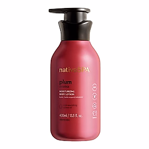 Nativa SPA by O Boticário, Plum Moisturizing Body Lotion, Fragranced Moisturizer Enriched with Purified Quinoa Drops to Boost Hydration, 13.5 Ounce