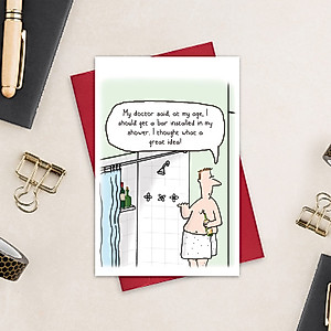 Ulbeelol Funny Father's Day Card for Dad, Birthday Card for Dad Husband, Cute Winebibber Card, 60th Birthday Card, 50th 70th Bday Card