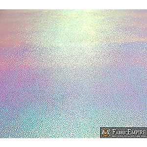 Fabric Empire Vinyl Upholstery Embossed Skin Holographic Glossy Fabric Light Blue 54" Wide Sold by The Yard