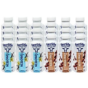 Niro Assortment| Fair life Protein Shakes, Pack Of 24 - Chocolate Fair life Shake And Fair life Vanilla Protein Shake Variety, 11.15 Oz Each - Premium Fair life Protein Shake With Niro Beverage Sleeve