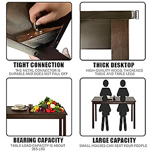 Dining Table Kitchen Table Dining Room Table Small Kitchen Table for Small Spaces Table Dinner Table Home Furniture Rectangular Modern