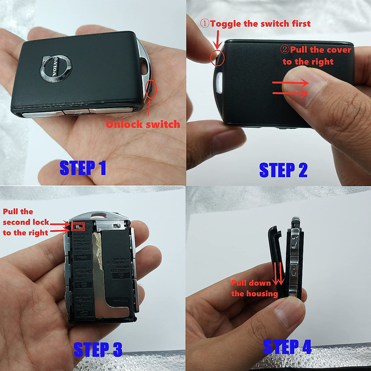 Car Key Fob Cover Compatible with Volvo XC90, XC60, XC40, S60, S90, V60, V90, Polestar 1, Polestar 2, Car Key Fob Case Refit Cover