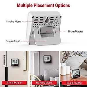 ThermoPro TP157 3 Pack Hygrometer Indoor Thermometer for Home, Room Thermometer Humidity Meter with Accurate Temperature Humidity Sensor for Greenhouse Baby Room Office