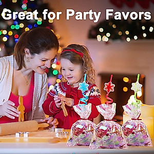 24 Reusable Snowflake Straws for Snowflake Winter Party Supplies Favors Wonderland Frozen Birthday - Christmas Gift with 2 Cleaning Brushes