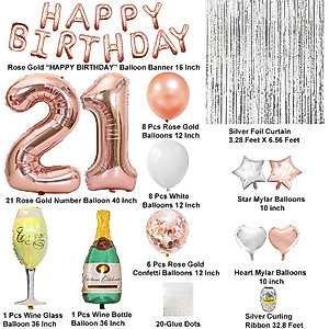 21st Birthday Decorations for Her,21 Birthday Balloons 21st Birthday Decorations for Women Happy 21st Birthday Gifts for Her