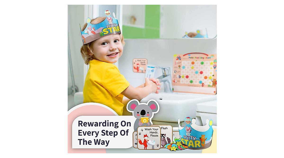 Animal Potty Training Chart for Toddlers Boys & Girls | Fun Rewards Sticker