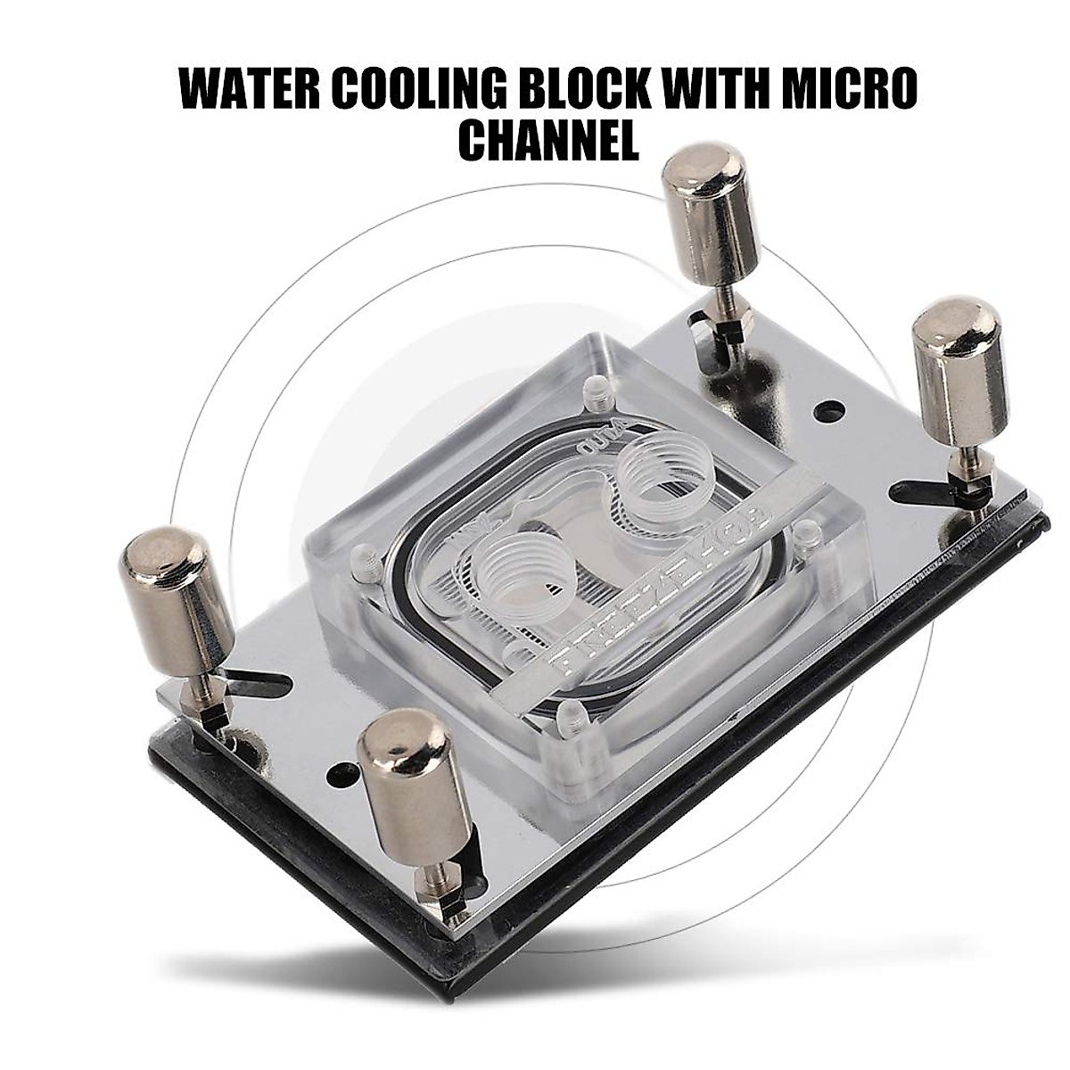 Bewinner PC Water Cooling Block,Computer CPU Water Cooling Block Waterblock Copper Base with Micro Channel,for AM2 / AM2+ / AM3 / AM3+ / AM4 / FM2+ CPU,Processed with Anti-Oxidization Technology