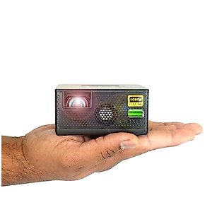 [BATTERY] AAXA P400+ Short Throw Native 1080p Smart LED Mini Projector with 2 Hour Battery, Streaming Apps, 5G WiFi, Android 9.0, BT5.0, Wireless Mirroring for iPhone, HDMI