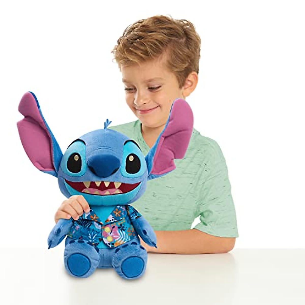 Disney’s Lilo & Stitch 13-Inch Large Stitch Plushie Stuffed Animal, Tropical Theme, Alien, Kids Toys for Ages 2 Up by Just Play