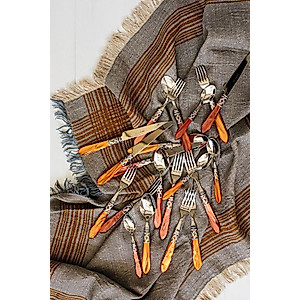 Vietri Aladdin Antique Lilac Dinner Spoon, 18/10 Stainless Steel Flatware, 8" Soup/Cereal Tablespoon