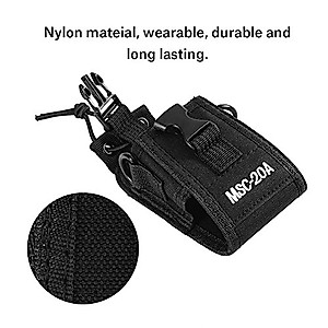 Universal Walkie Talkie Bag Pouch with Adjustable Shoulder Strap Portable Radio Holder Case Multi-Function for Kenwood/ Motorola/ HYT Two-Way Radio